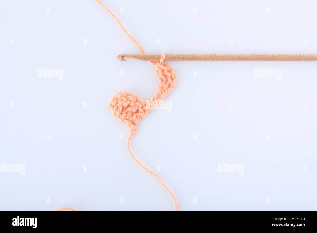 Crochet techniques-Corner to corner step by step 3A Stock Photo - Alamy