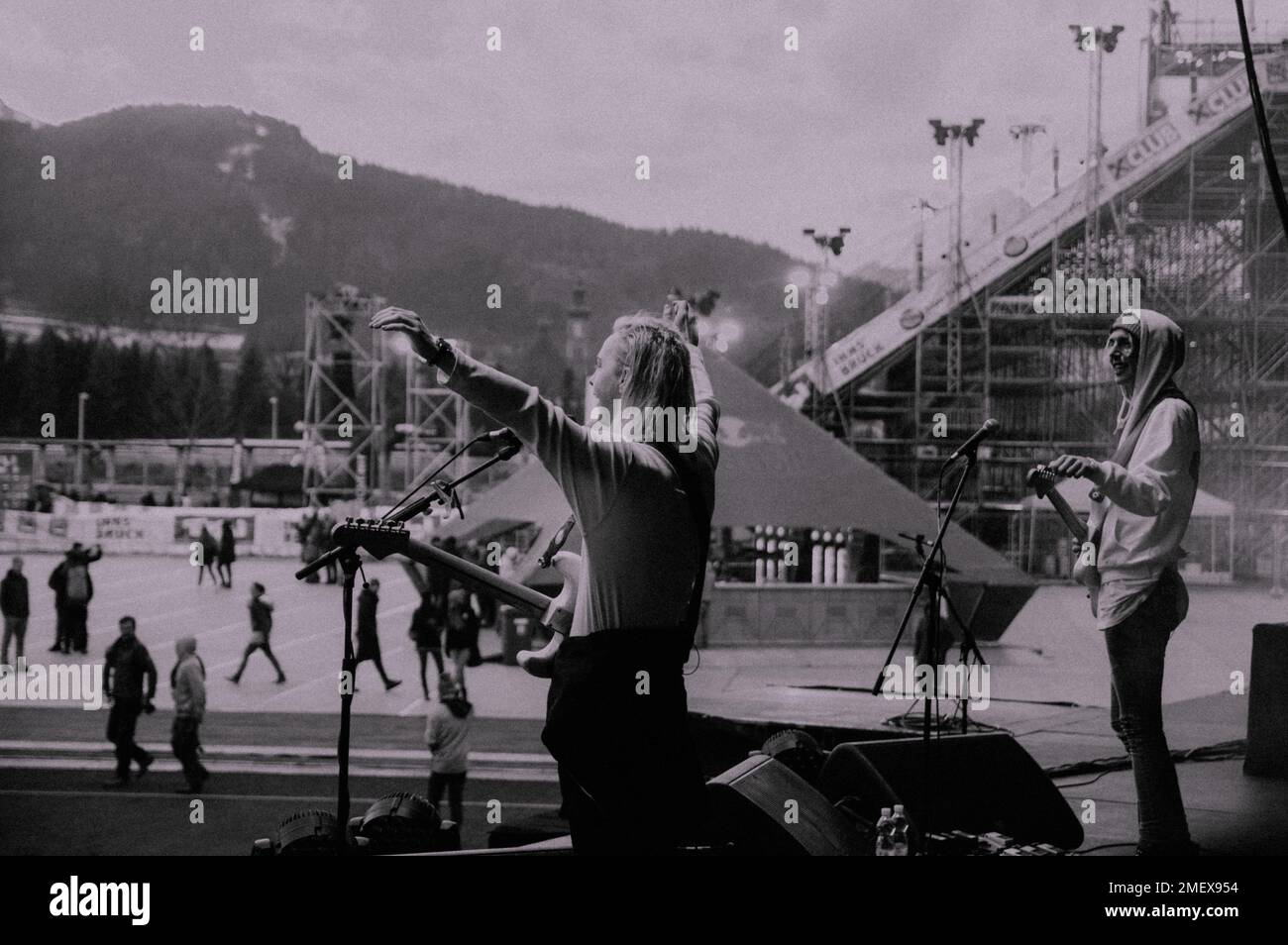 The Hunna in concert at Air and Style in Innsbruck, Austria Stock Photo ...