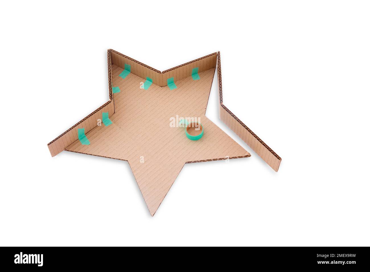 Pinata craft project - Step 3 - Attach side strips using paper tape ...