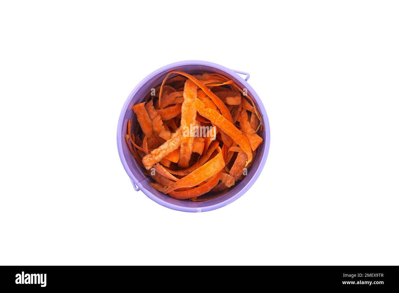 DIY Compost - Overhead pot of scraps - Carrot peel Stock Photo - Alamy