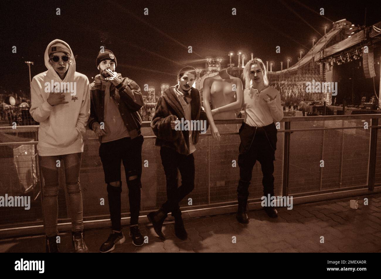 The Hunna in concert at Air and Style in Innsbruck, Austria Stock Photo ...