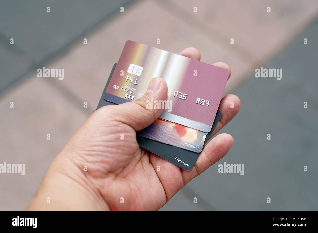 Woman applying credit bank card hi-res stock photography and images - Alamy