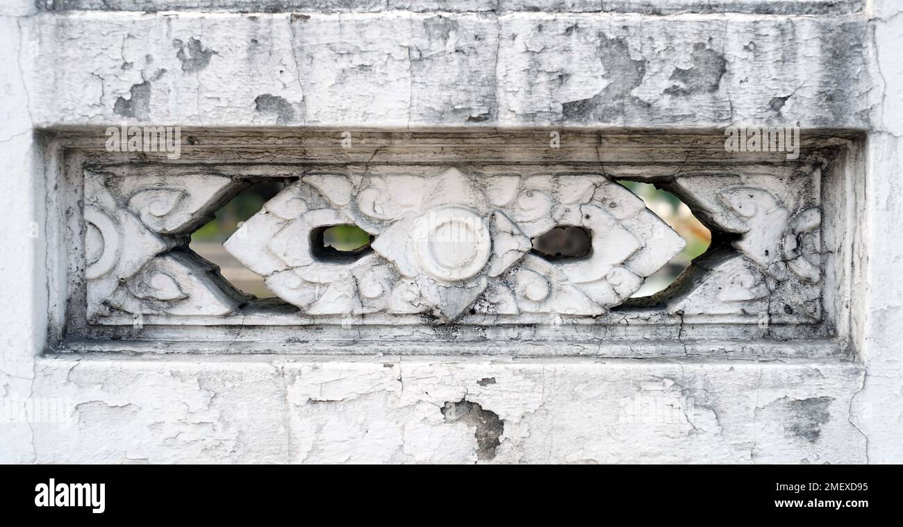 A vintage cement fence outlet pattern for window Stock Photo - Alamy