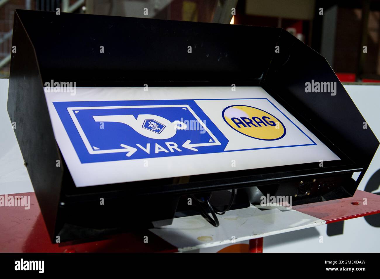 EMMEN - VAR TV screen during the Dutch premier league match between FC ...