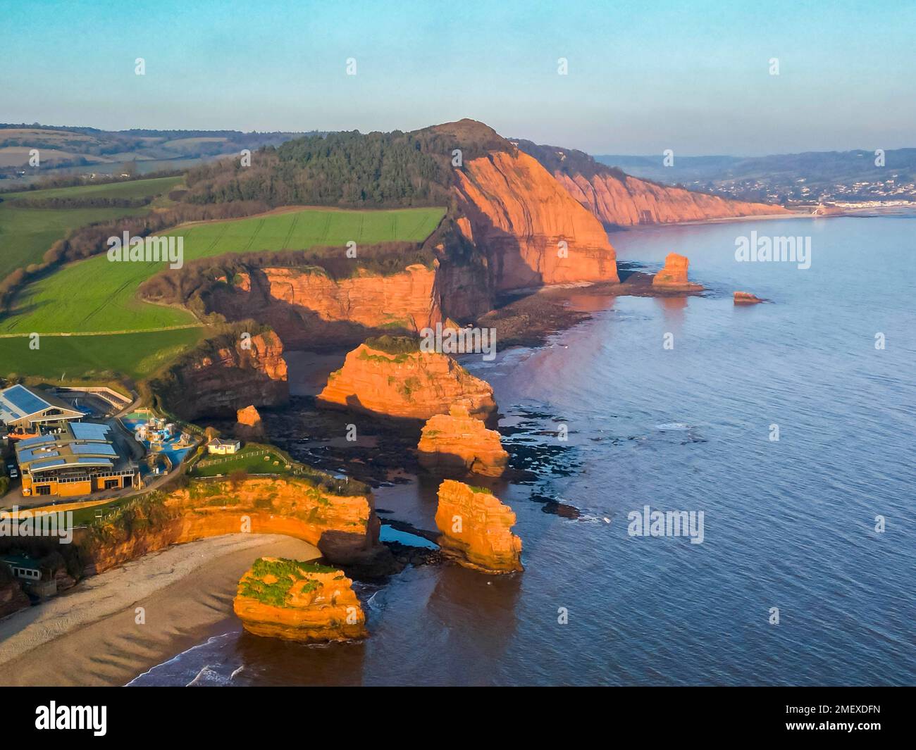 Ladram Bay, Otterton, UK. 24th January 2023. UK Weather. View from the ...