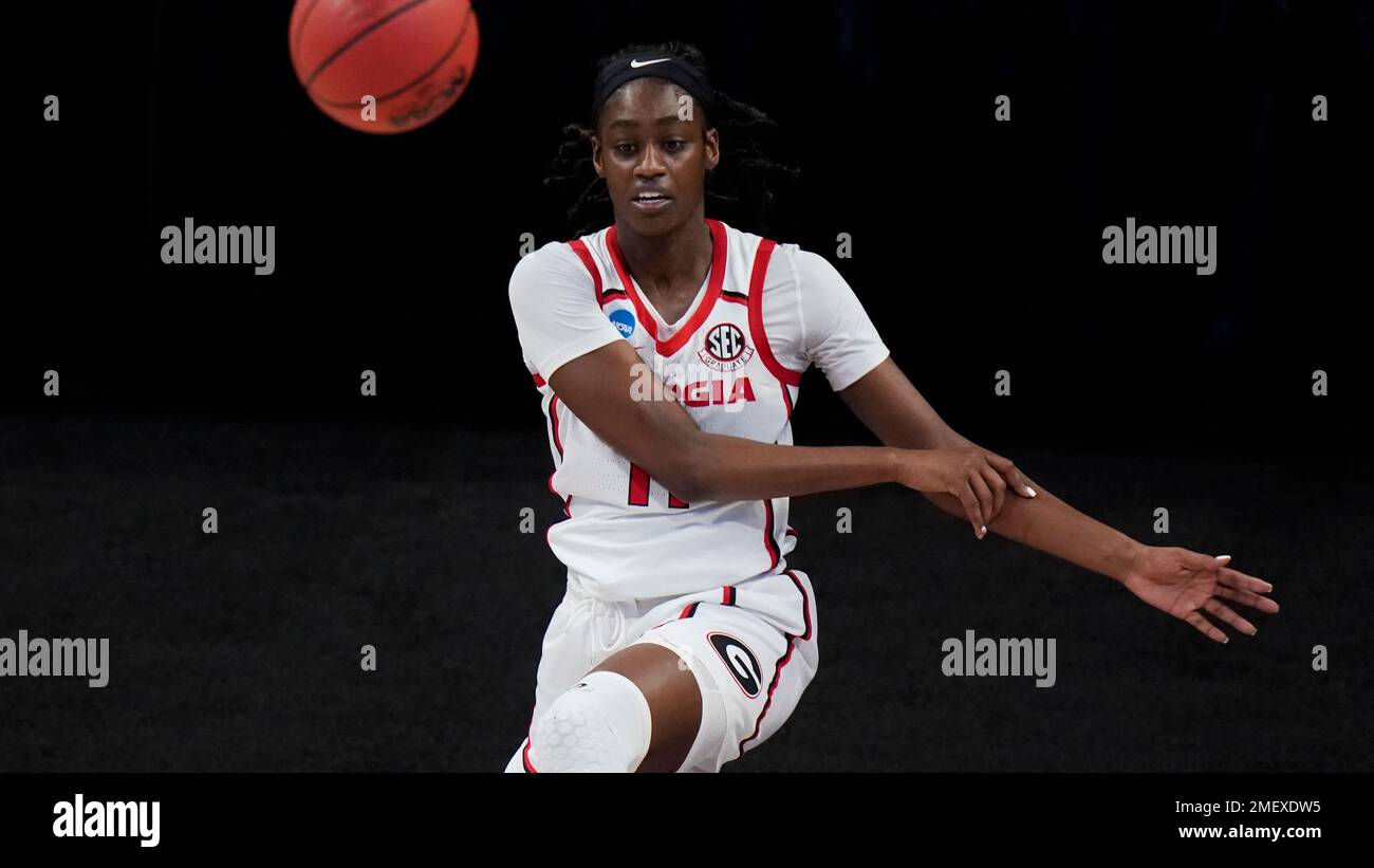Georgia guard Maya Caldwell (11) during the first half of a college ...