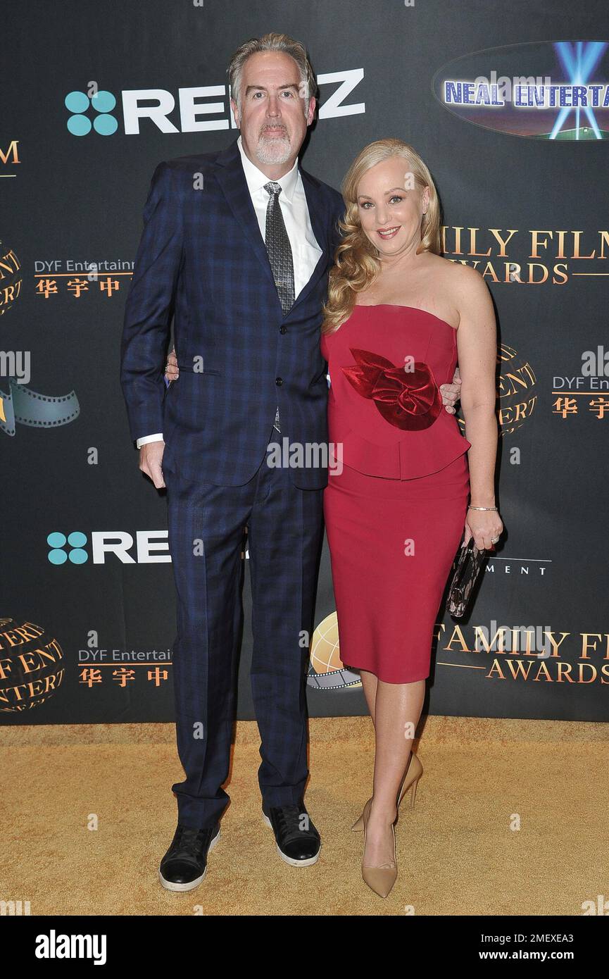 Greg Covey, left, and Wendi McLendon-Covey arrives at the 24th Family Film Awards at Universal ...