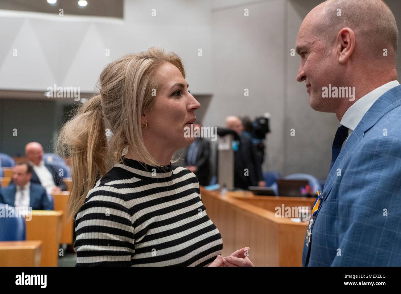 THE HAGUE, NETHERLANDS - JANUARY 22: Lilian Marijnissen of SP and Gert ...