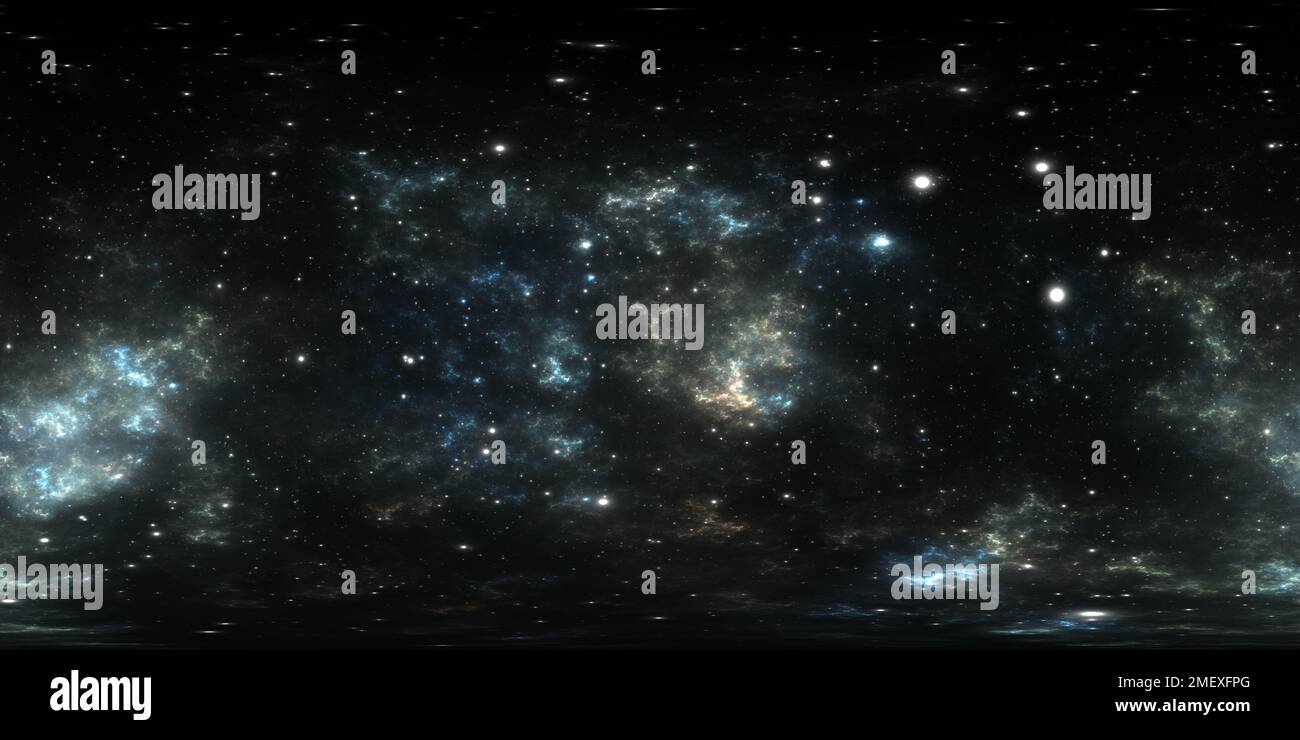 360 degree space nebula panorama, equirectangular projection ...