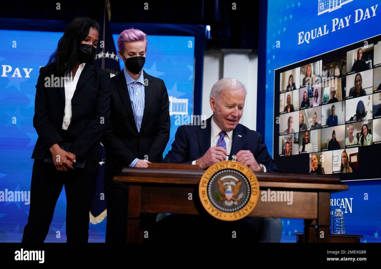 United States Soccer Women's National Team members Margaret Purce, left ...
