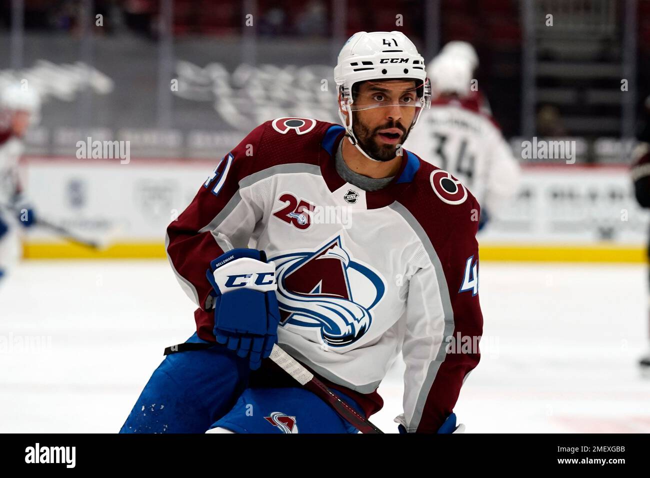 Colorado Avalanche center Pierre-Edouard Bellemare (41) in the first ...