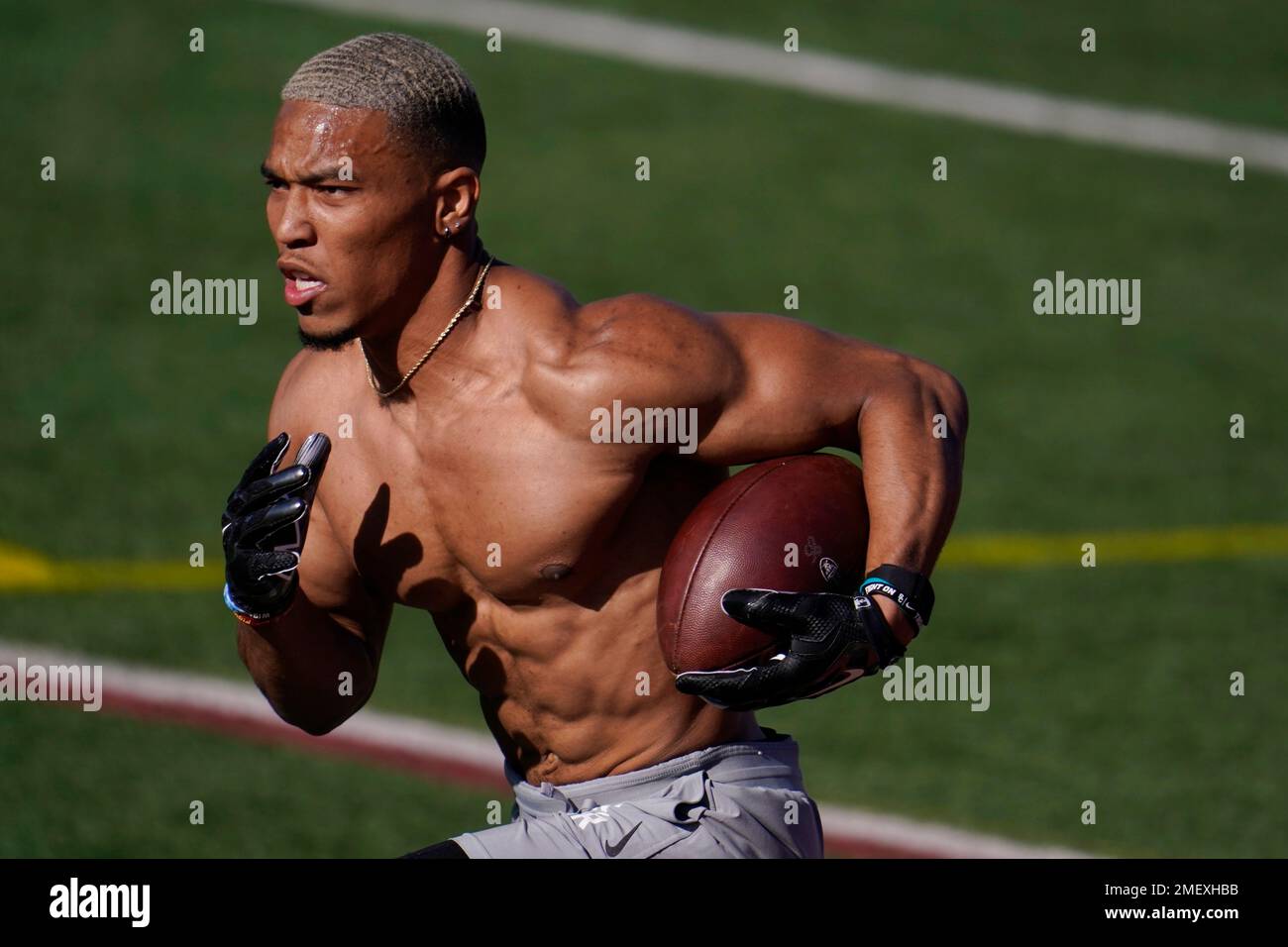 Southern California wide receiver Amon-Ra St. Brown participates in the ...