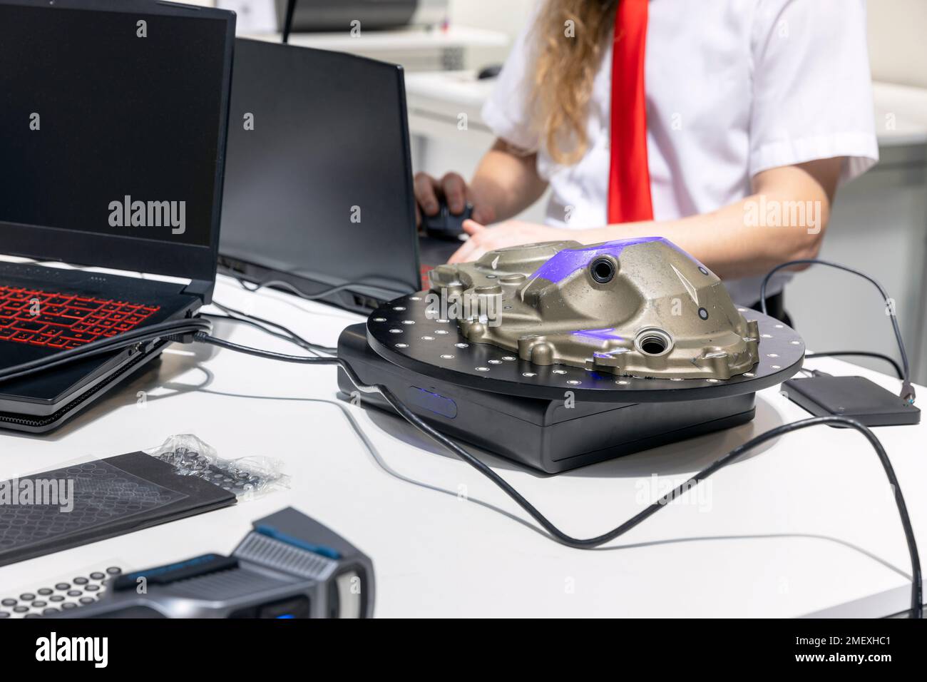 3D quality control and inspection scanning of vehicle part in the ...