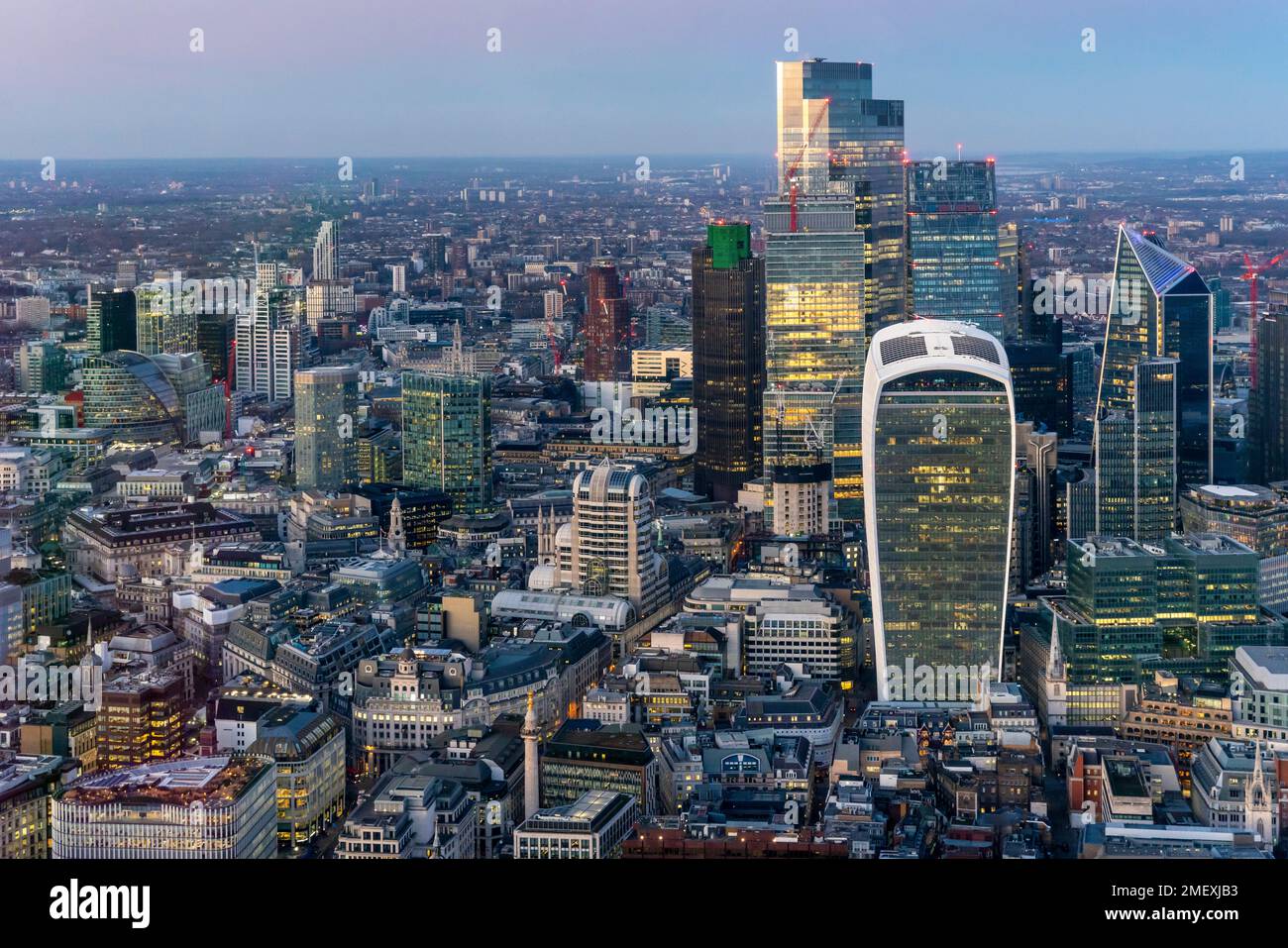 A View Of The City of London At Sunset from The Shard, London, UK Stock ...