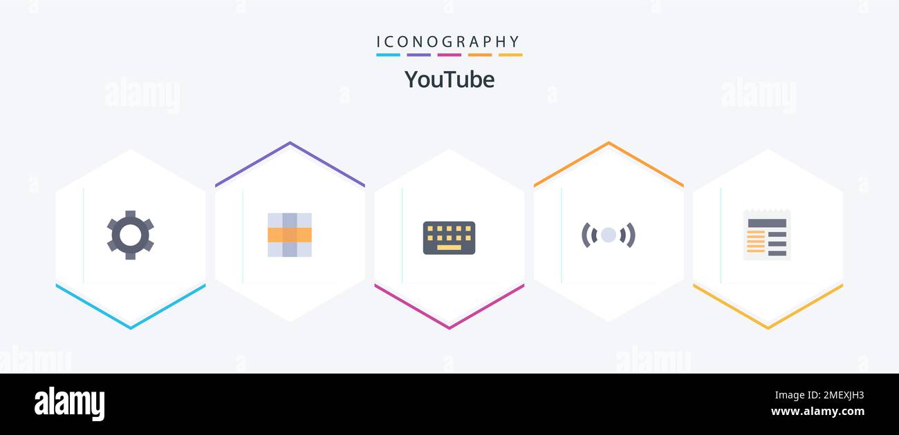 Youtube 25 Flat icon pack including text. ux. typing. ui. essential ...