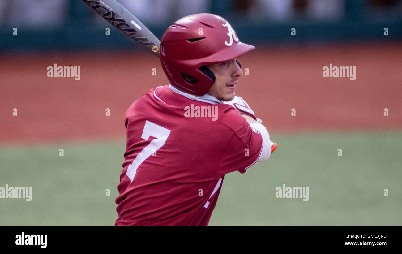 Alabama infielder/outfielder Caden Rose (7) during an NCAA baseball ...