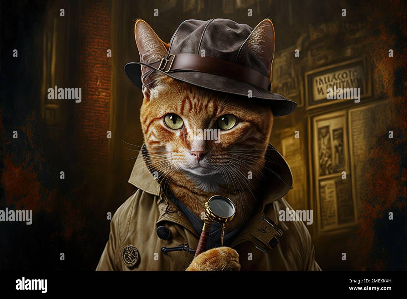 Cat detective hi-res stock photography and images - Alamy