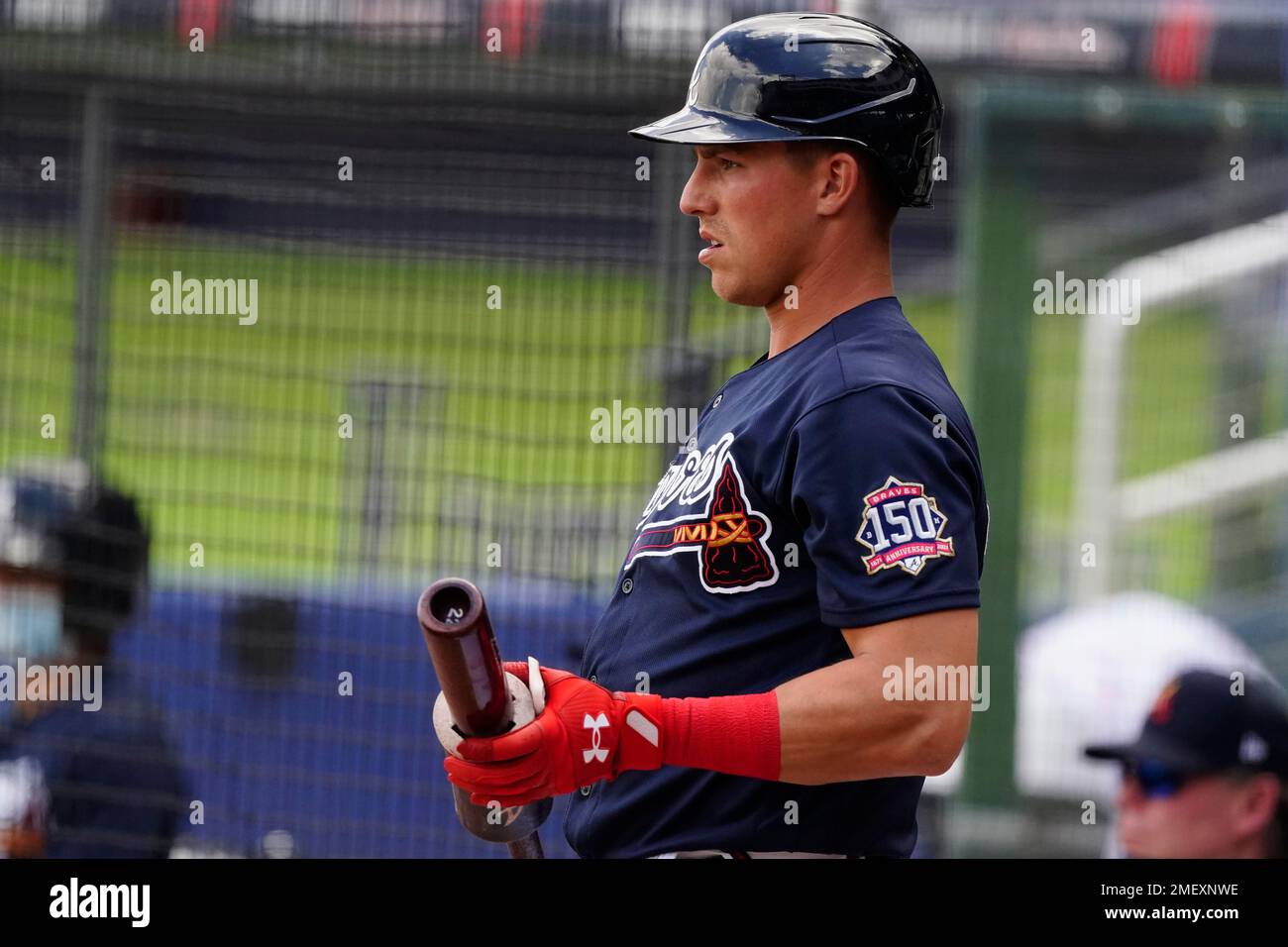 Atlanta Braves' Jake Lamb is shown during a spring training baseball ...