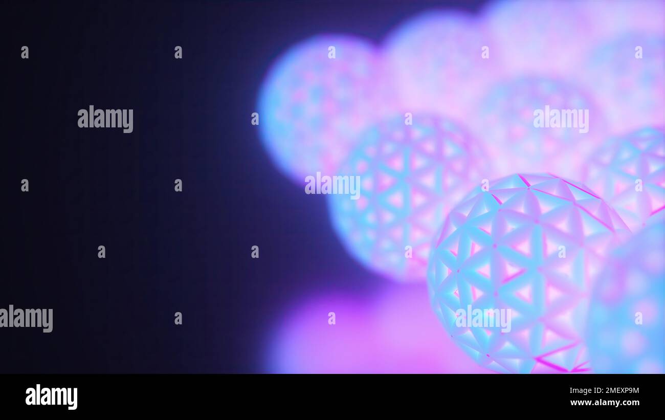 Neon spheres. Computer generated 3d render Stock Photo - Alamy