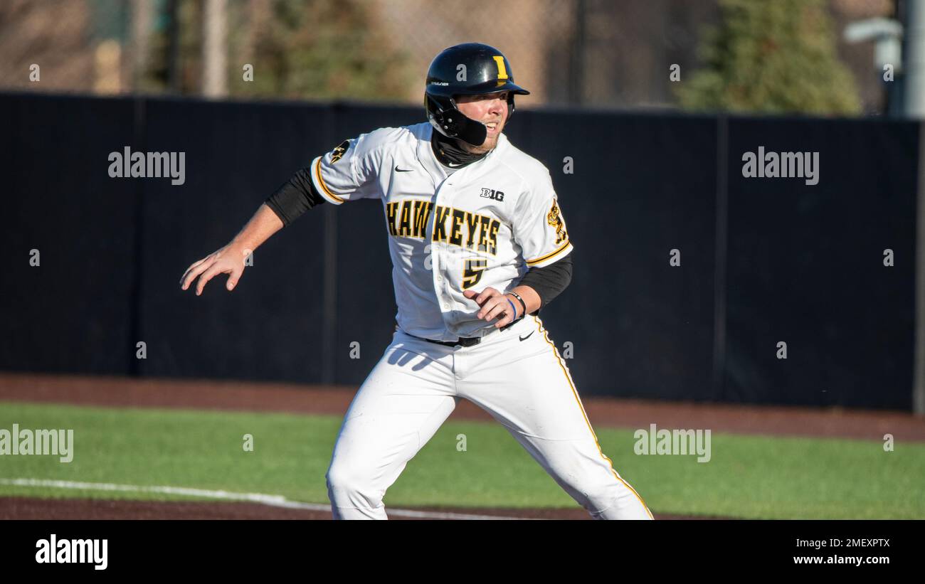 Iowa's Zeb Adreon runs the bases during an NCAA baseball game against ...