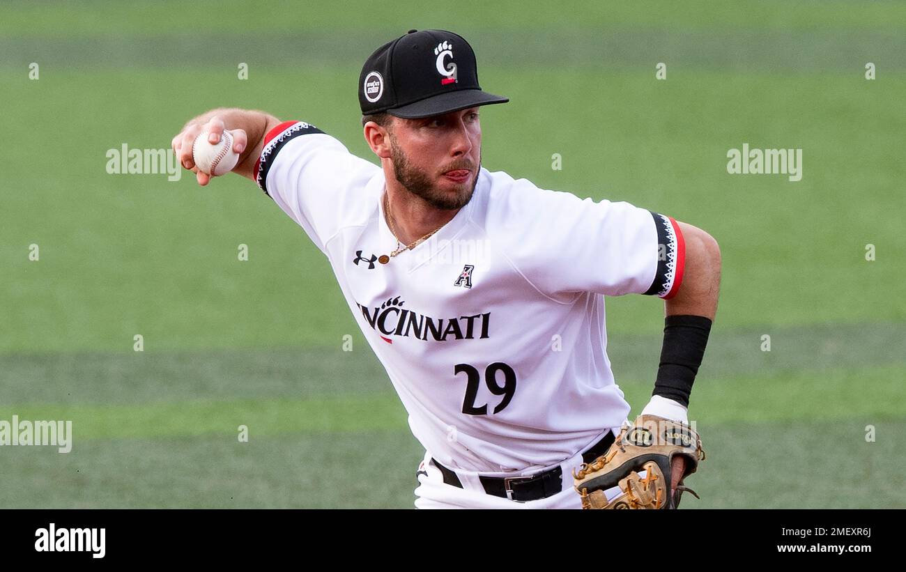 Jake Hansen (29) of Cincinnati during an NCAA baseball game against ...