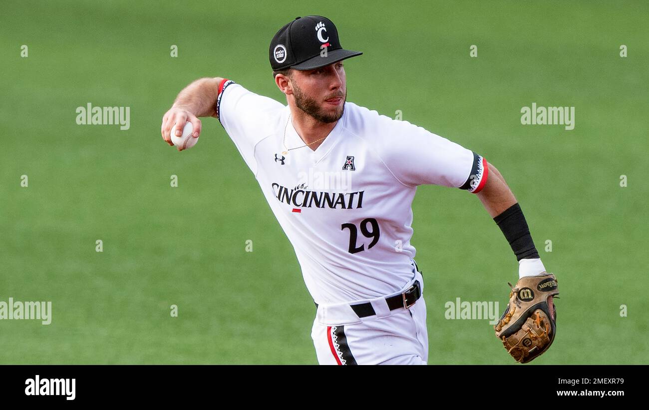 Jake Hansen (29) of Cincinnati during an NCAA baseball game against ...