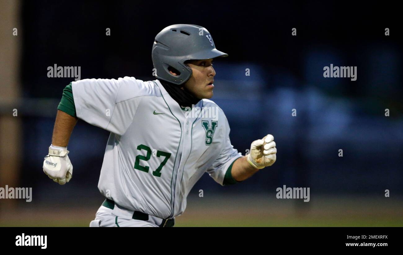 Mississippi Valley State Angel Perez (27) runs to first during an NCAA ...