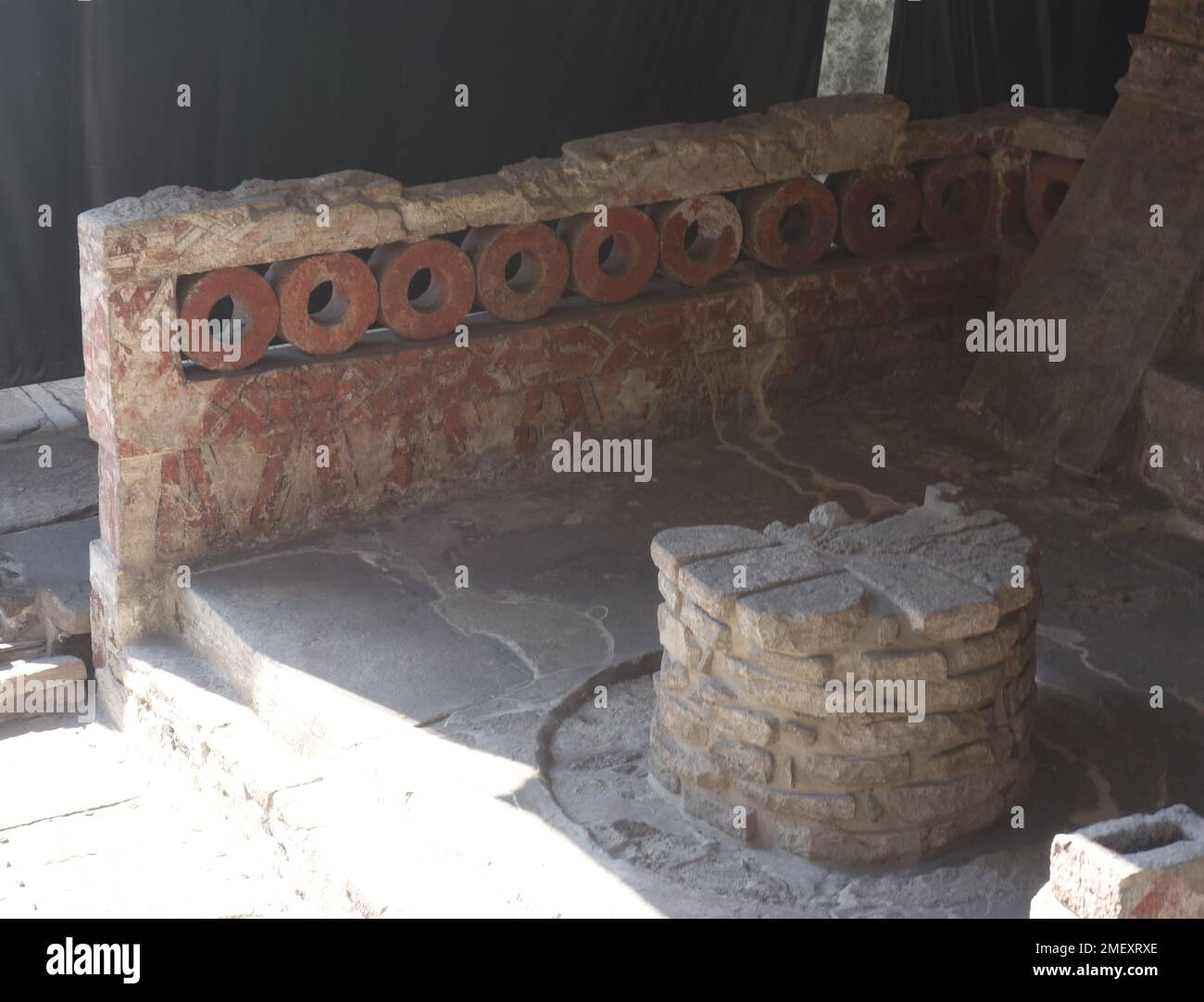 The Great Tenochtitlan, the red temple. Mexico City Stock Photo - Alamy