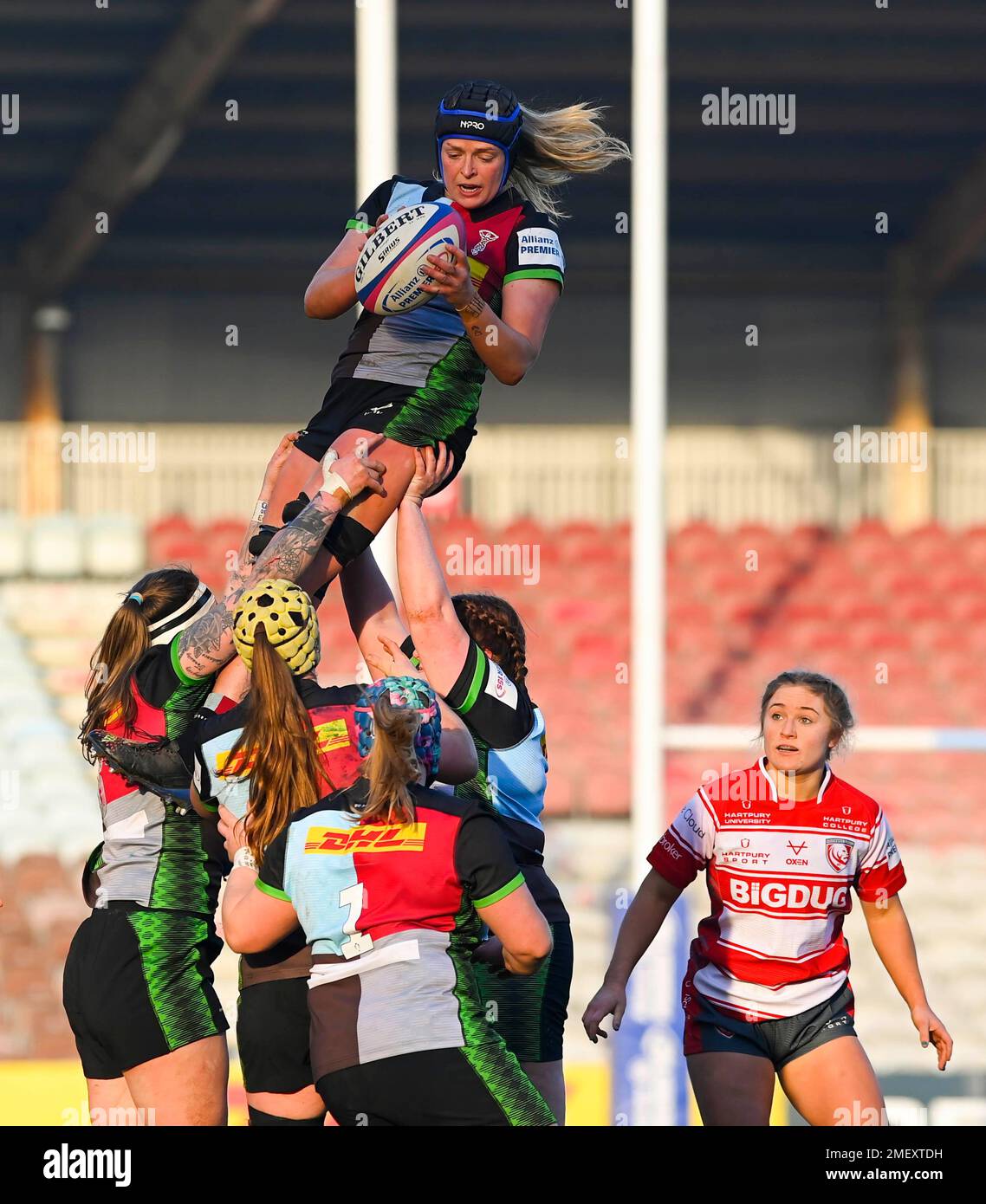 Twickenham Stoop, ENGLAND : Sarah Bonar of Harlequins during the Women ...