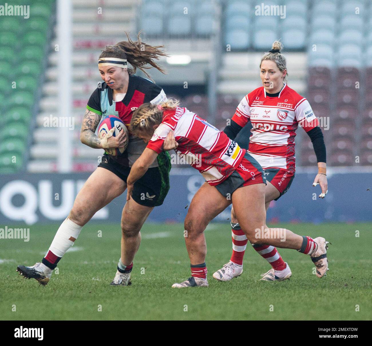 Twickenham Stoop, ENGLAND : Jade Konkel-Roberts of of Harlequins is ...