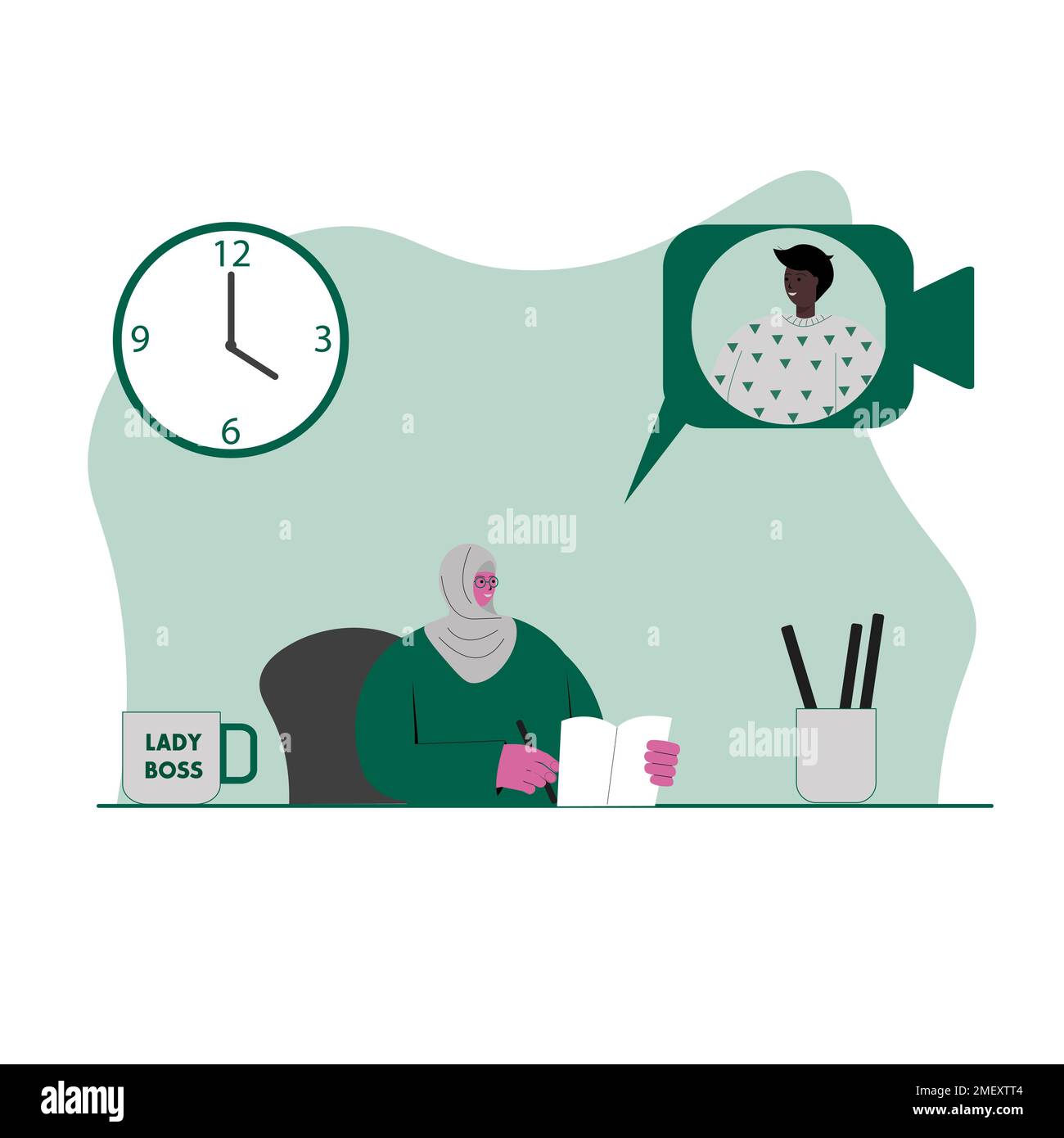 Home office cartoon hi-res stock photography and images - Alamy