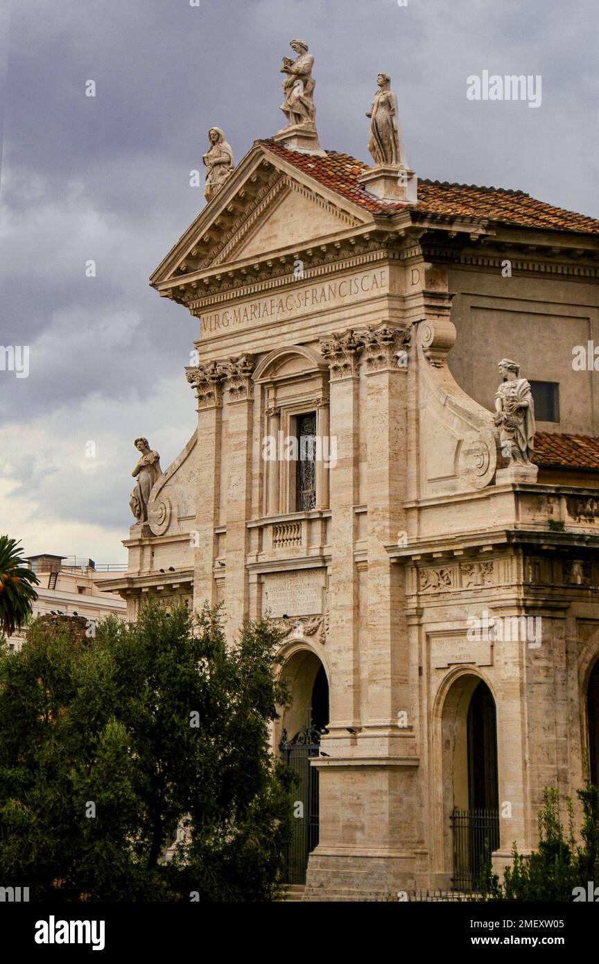 Basilica Di Santa Francesca Romana Facade Statues Roman Forum Rome ...