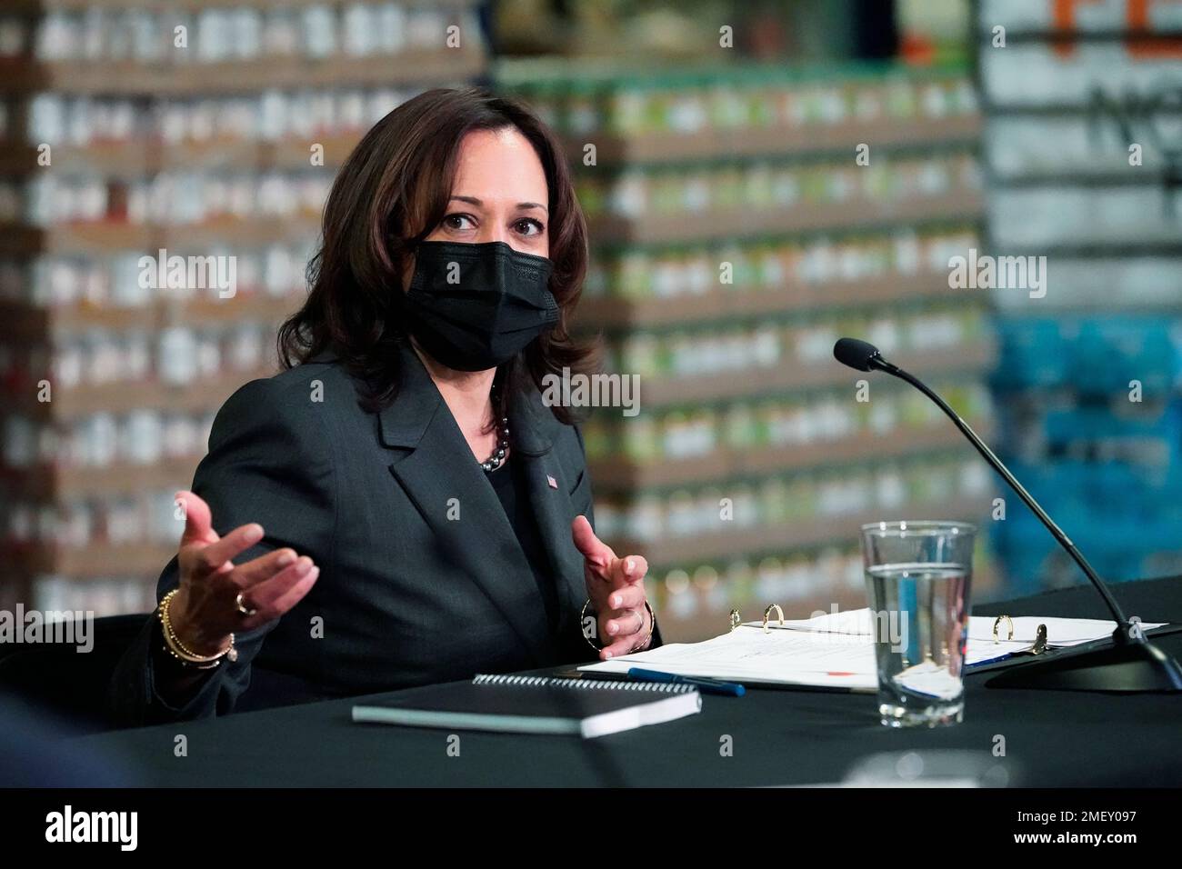 Vice President Kamala Harris speaks during a round table listening ...