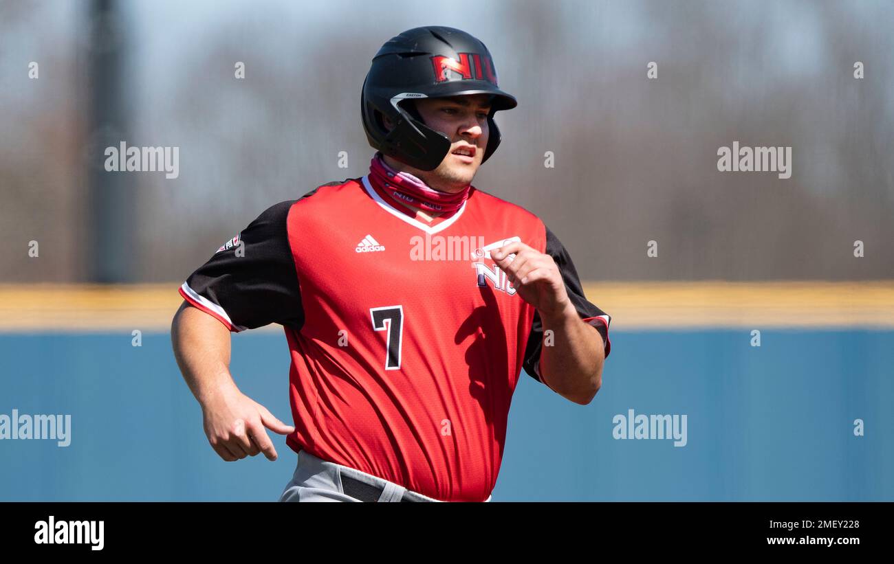 Brandon Johnson (7) of Northern Illinois during an NCAA baseball game ...