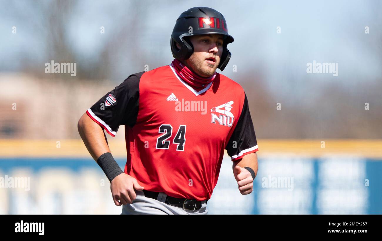 Jordan Larson (24) of Northern Illinois runs the bases during an NCAA ...