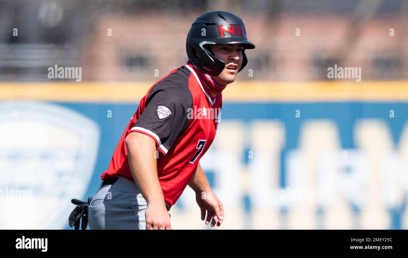Brandon Johnson (7) of Northern Illinois during an NCAA baseball game ...