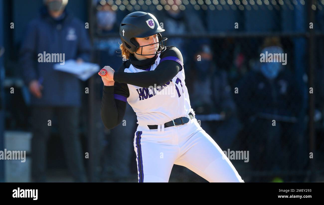 Holy Cross's Mel Leach (17) during an NCAA softball game against Rhode ...