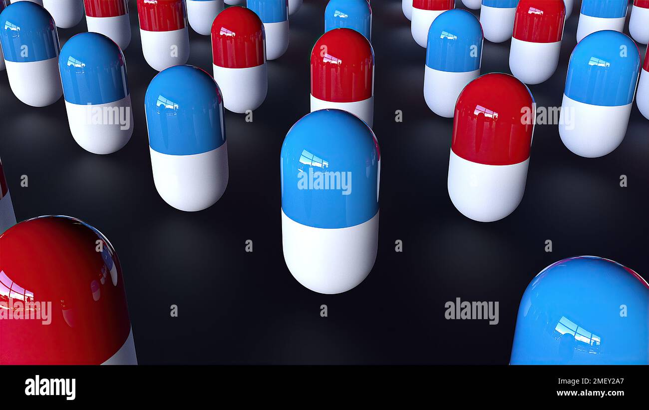 Medical pills. Computer generated 3d render Stock Photo - Alamy