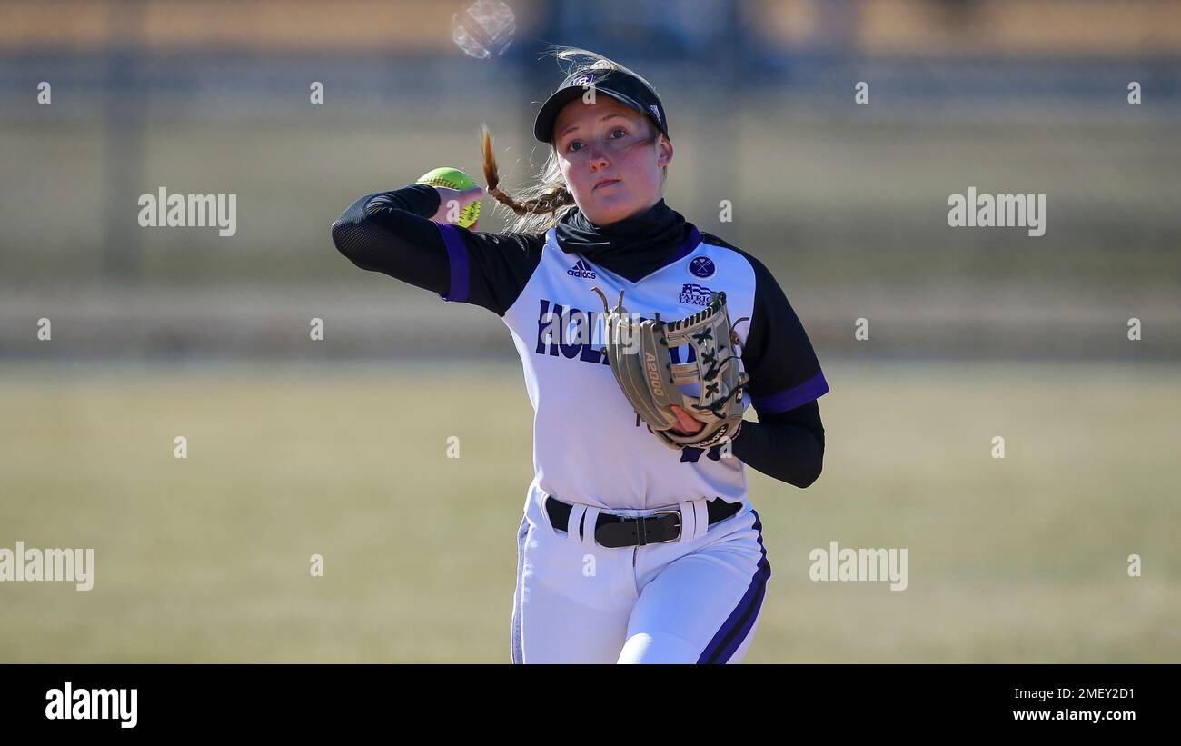 Holy Cross's Kari Jacobson (23) during an NCAA softball game against ...