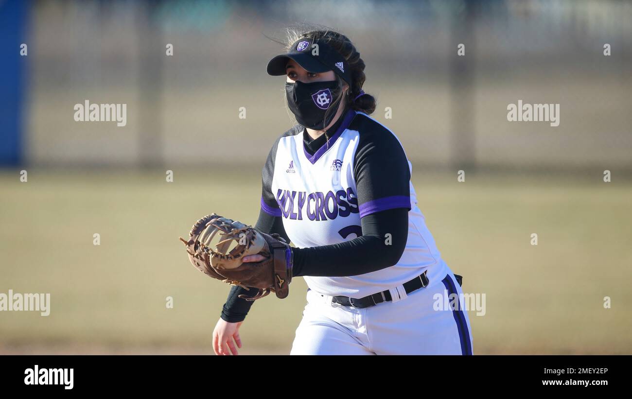 Holy Cross's Hannah Horton (25) during an NCAA softball game against ...