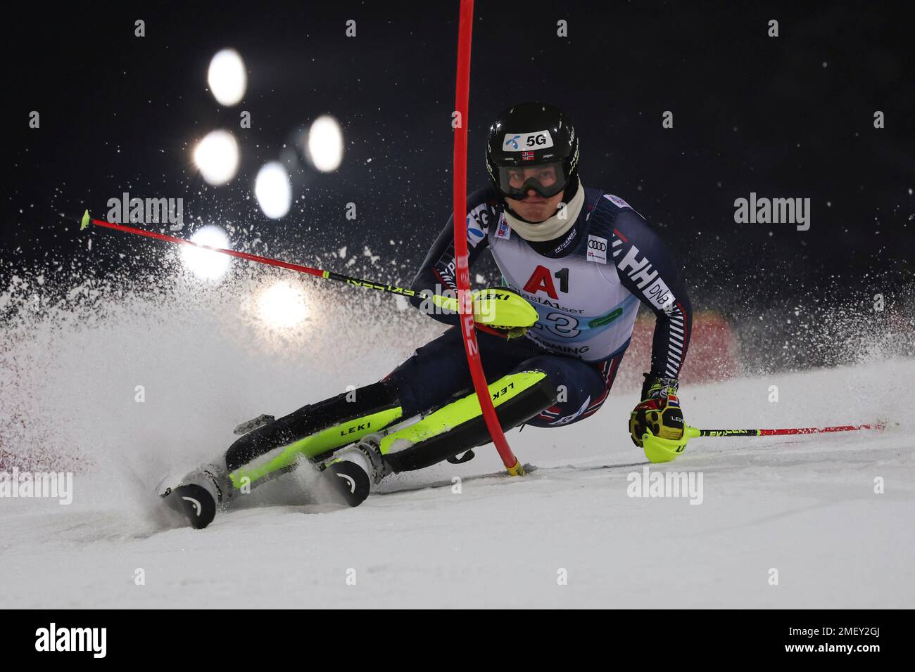 Norway's Atle Lie McGrath competes during an alpine ski, men's World ...