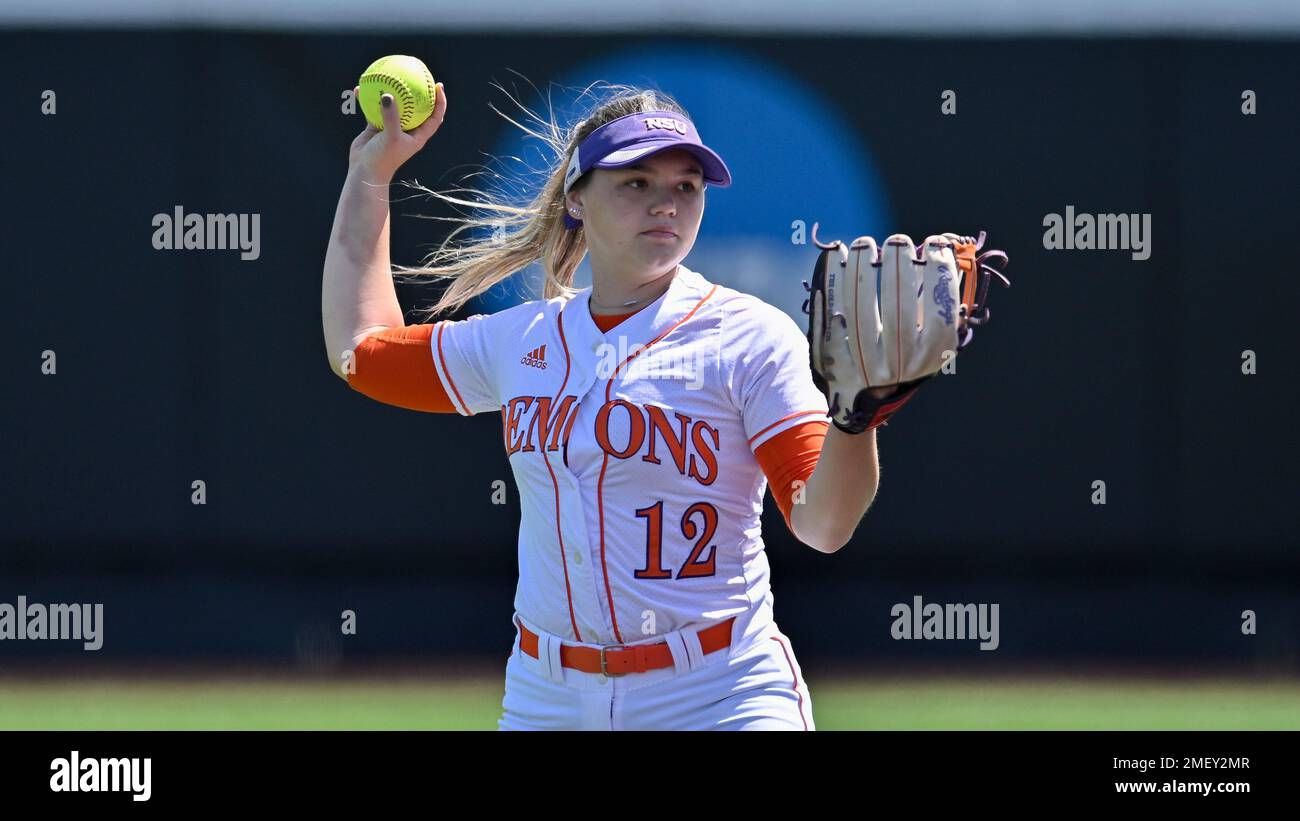 Northwestern State's Taylor Williams throws the ball during an NCAA ...