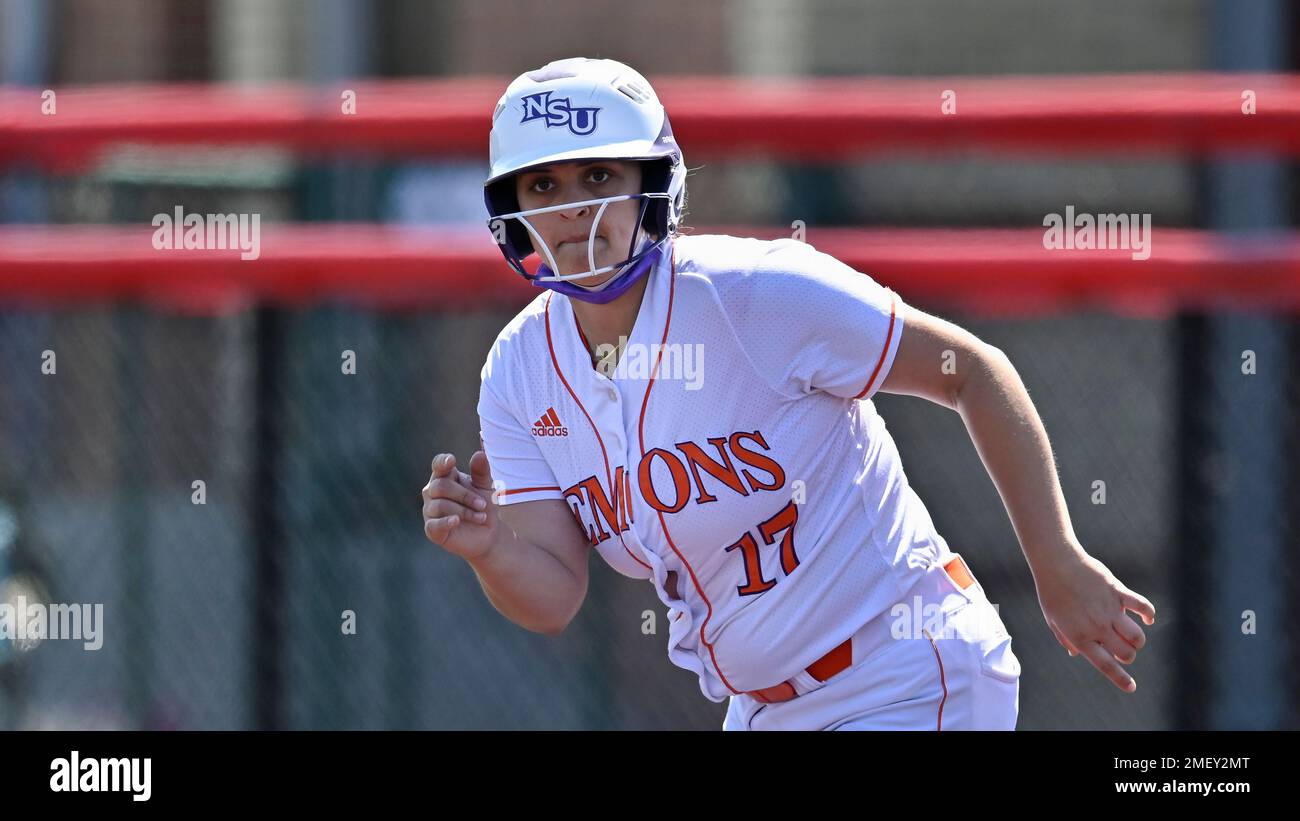 Northwestern State's Kat Marshall watches play during an NCAA softball ...