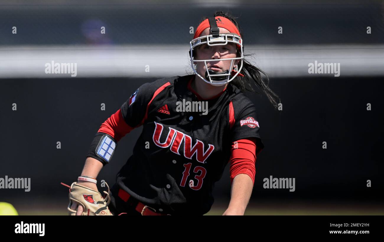 Incarnate Word's Annie Gunther pitches during an NCAA softball game ...