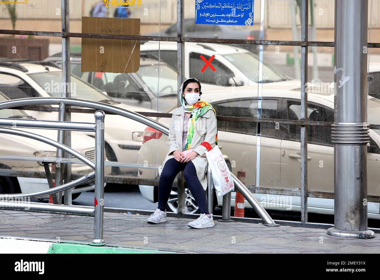 People wear face mask to protect against the pullotion due to the high ...