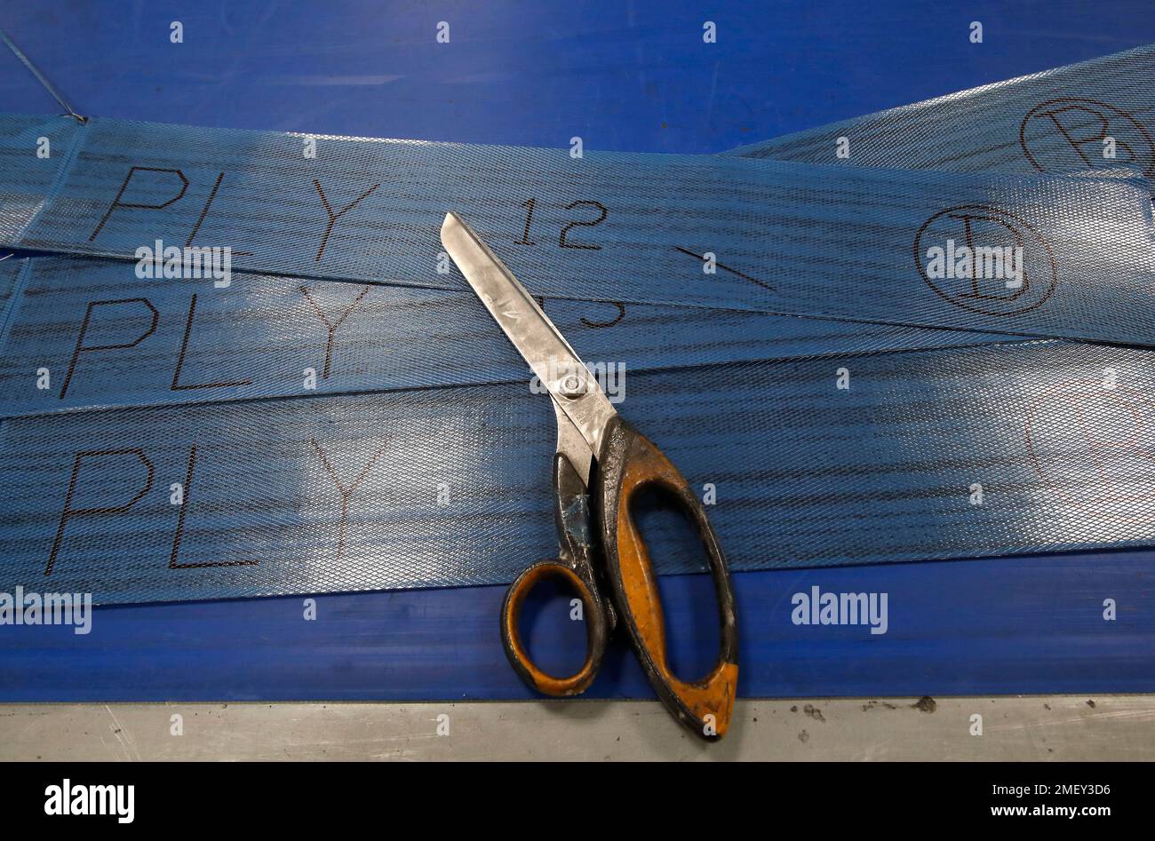 A carbon fiber sail parts in a Persico Marine factory in Nembro, near ...