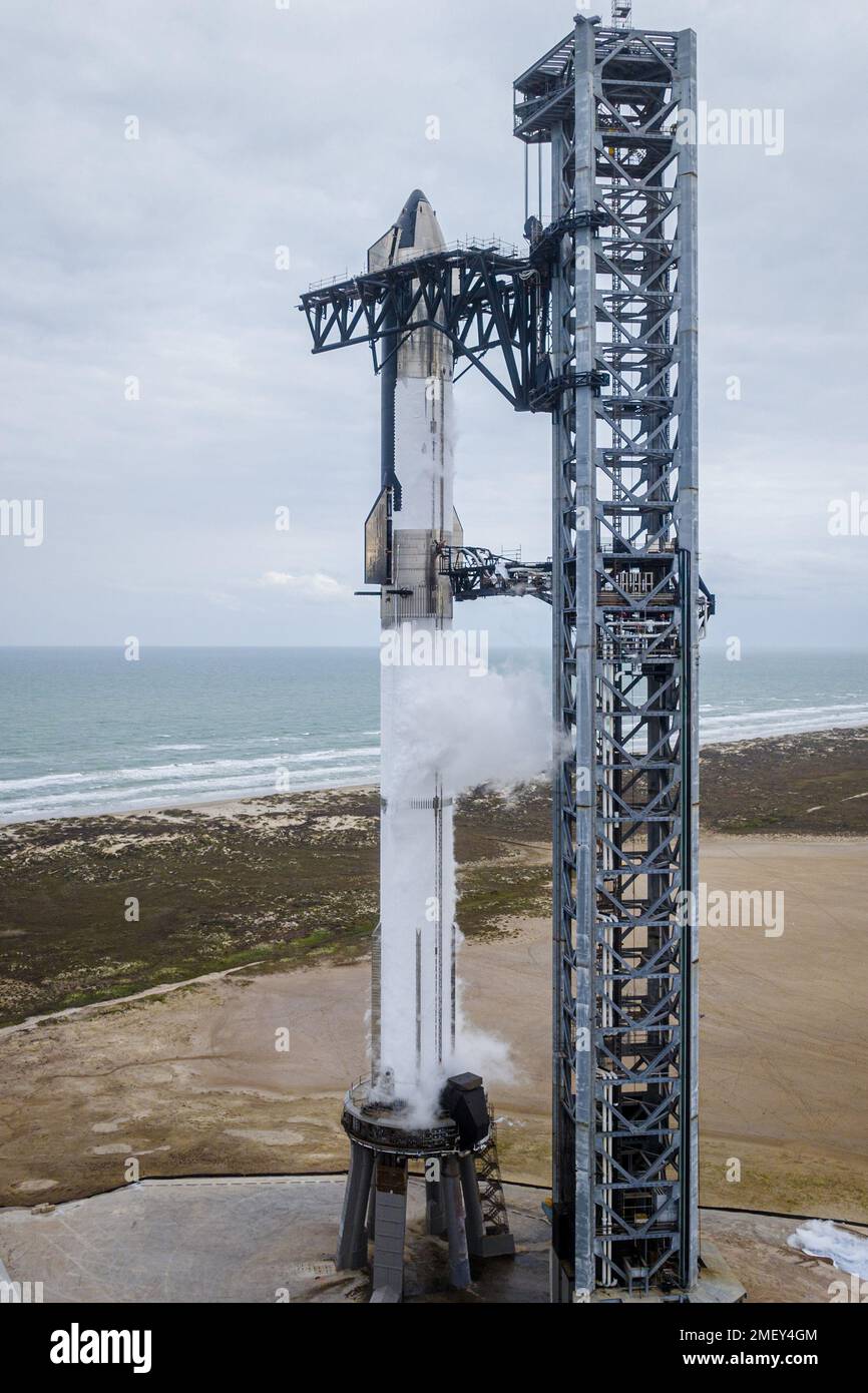 Boca Chica United States 23rd Jan 2023 Spacexs Starship Completed