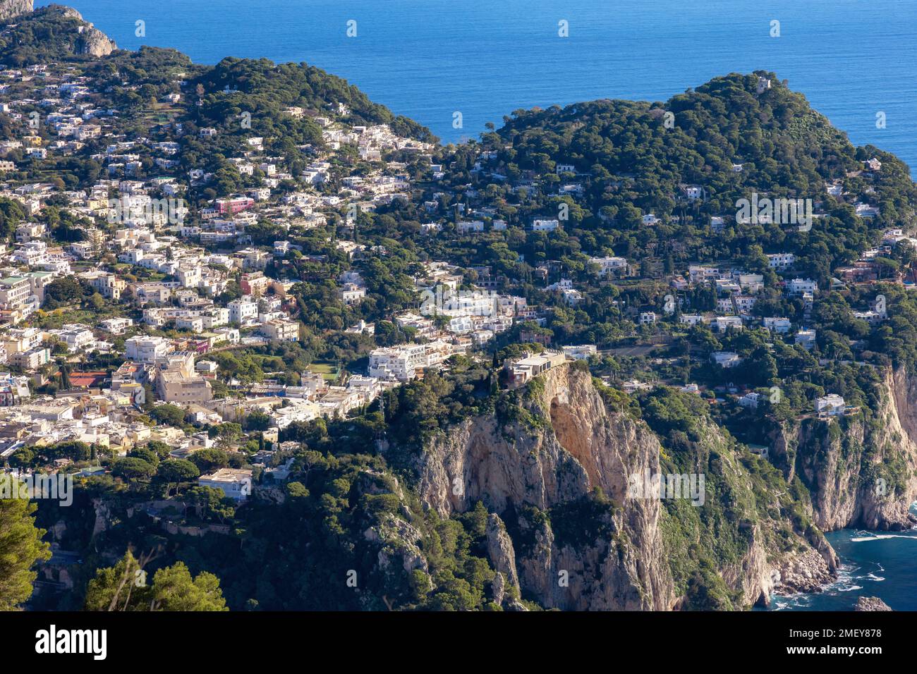 Touristic Town on Capri Island in Bay of Naples, Italy Stock Photo - Alamy