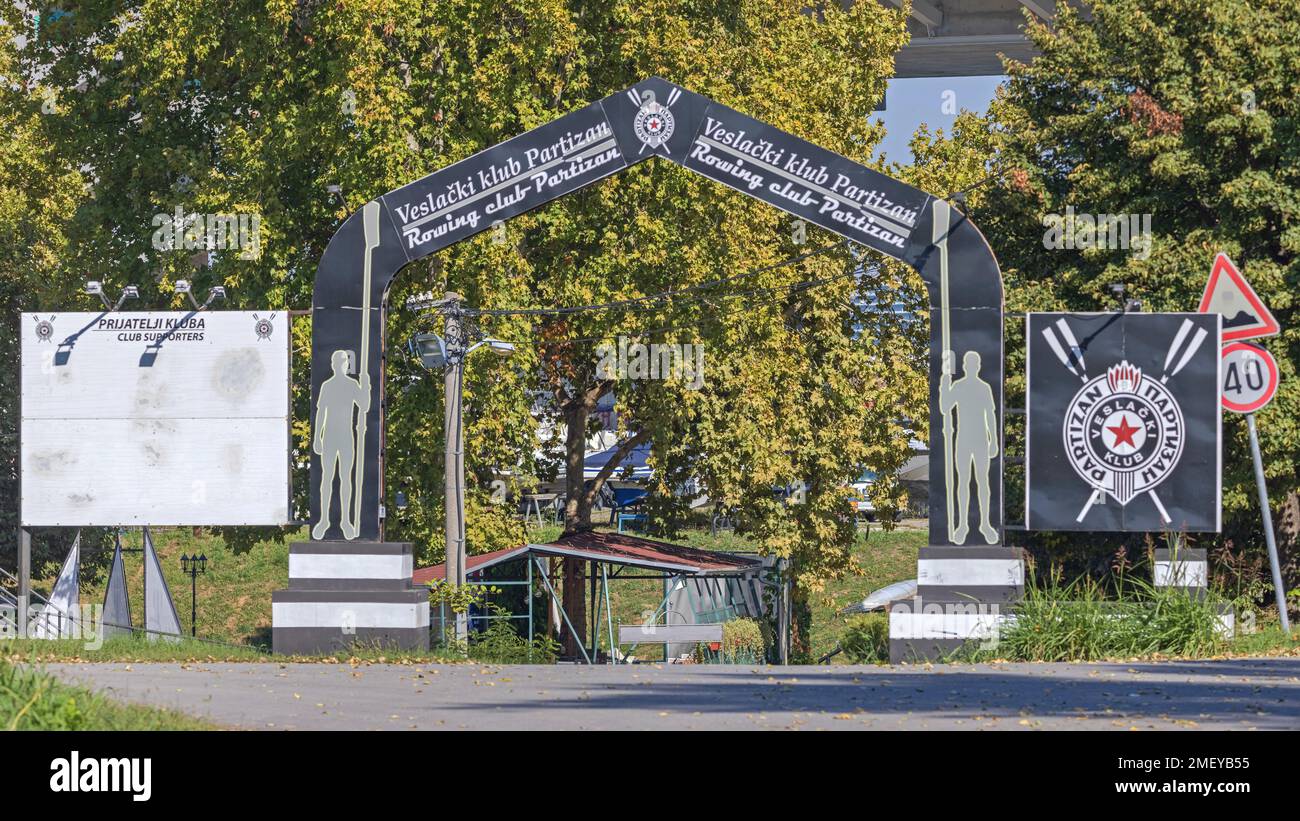 Belgrade, Serbia - October 04, 2021: Entrance Gate to Rowing Club ...