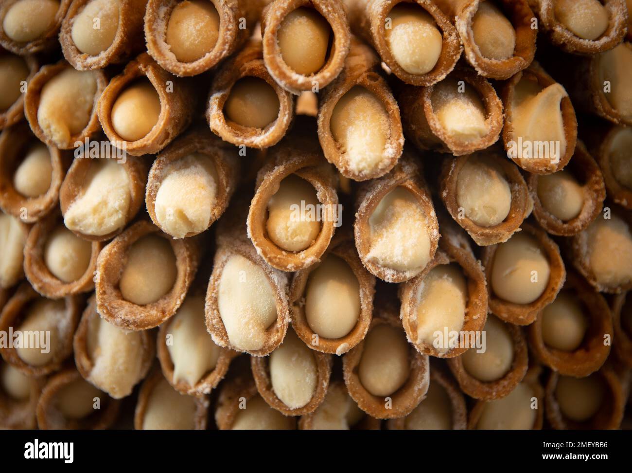 A stack of canoli background Stock Photo - Alamy